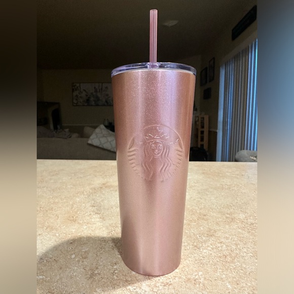 Starbucks | Kitchen | Starbucks Sparkling Pink Stainless Steel Cold Cup ...